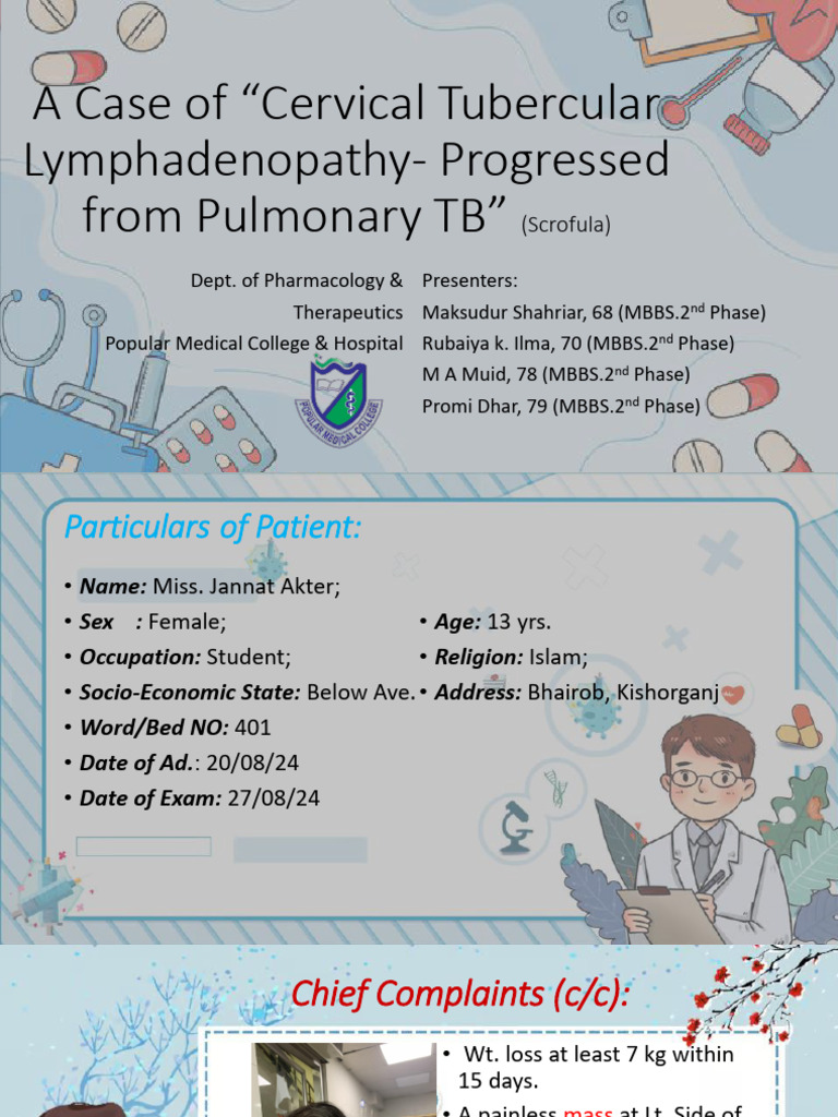 Case Presentation Origin Final 2 | PDF | Tuberculosis | Medical Specialties