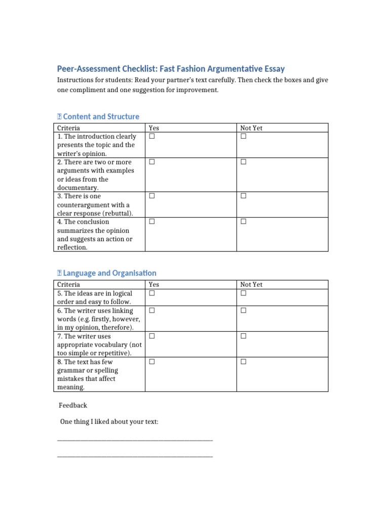 Fast Fashion Peer Assessment | PDF
