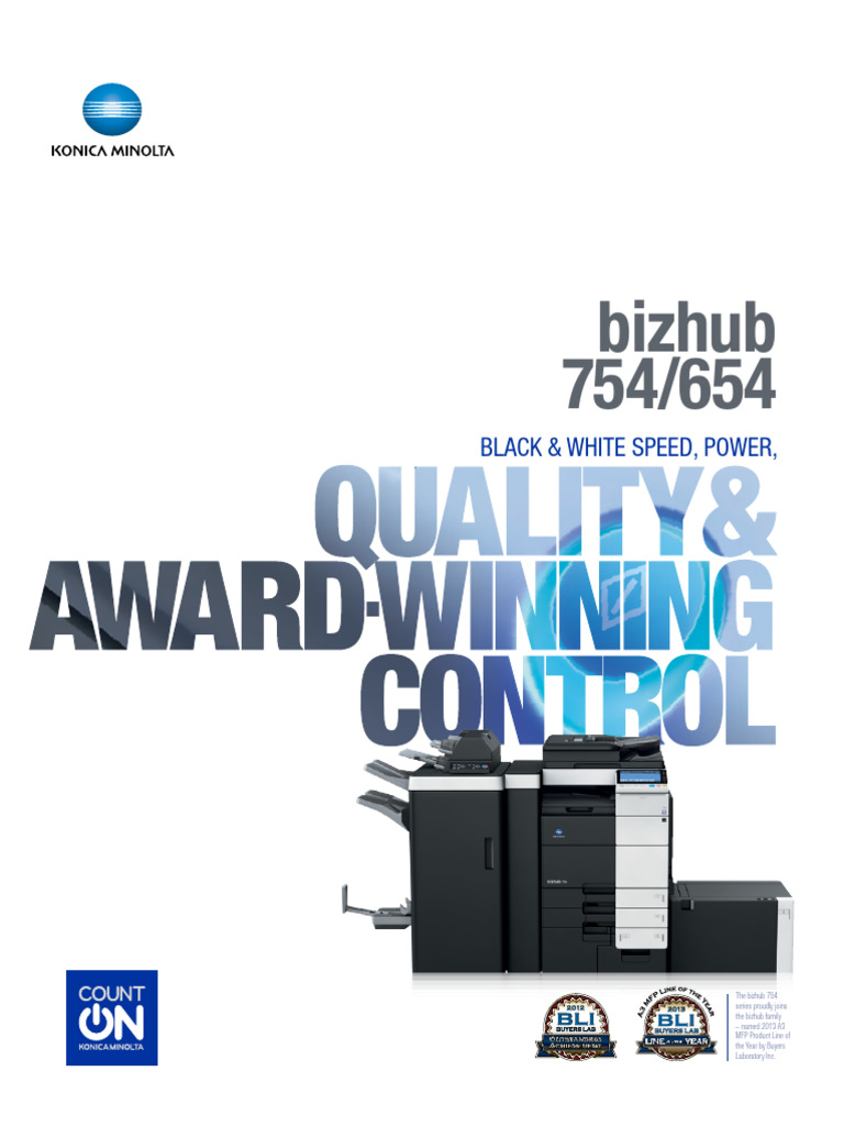 Konica Minolta Bizhub 754 Brochure | PDF | Fax | Image Scanner