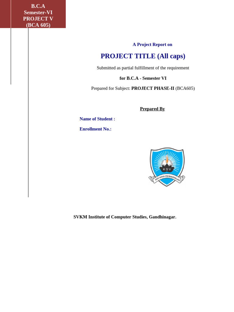 Report Cover Page Certificate Acknowledgment-1 | PDF