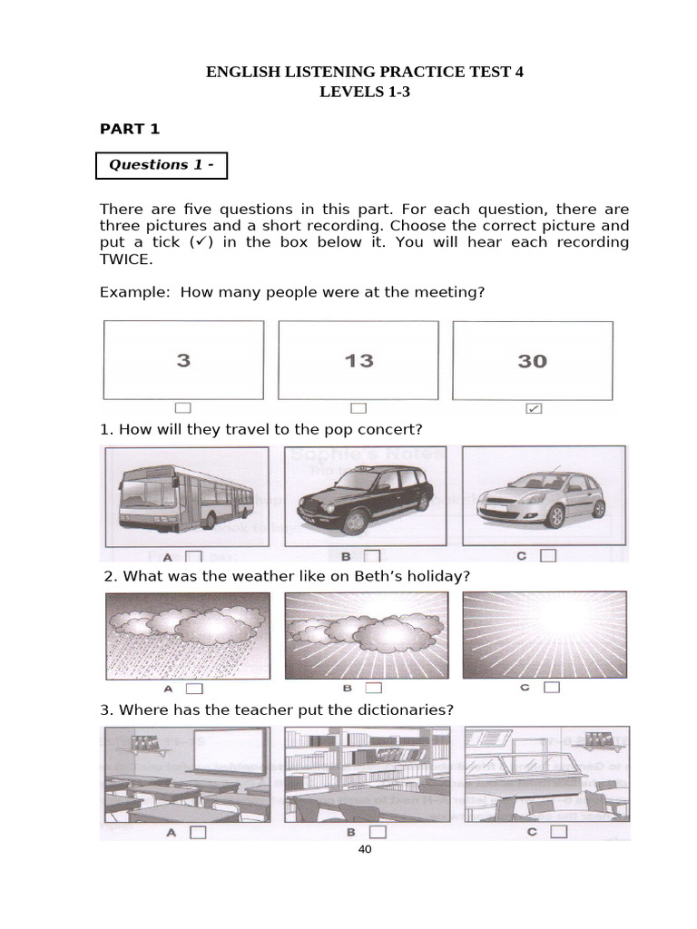 Listening Practice Test 4 | PDF