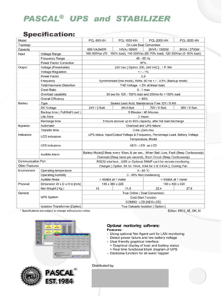 Brosur Ups KH Series - 2 | PDF