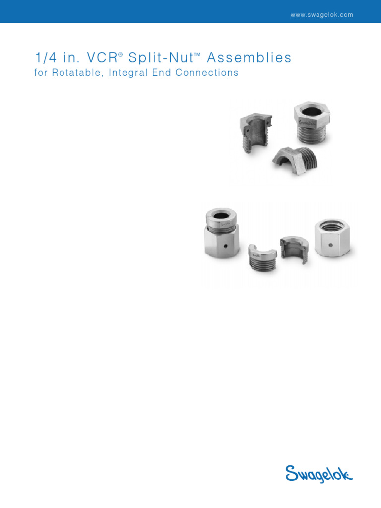 VCR Split-Nut Assembly Overview | PDF | Mechanical Engineering