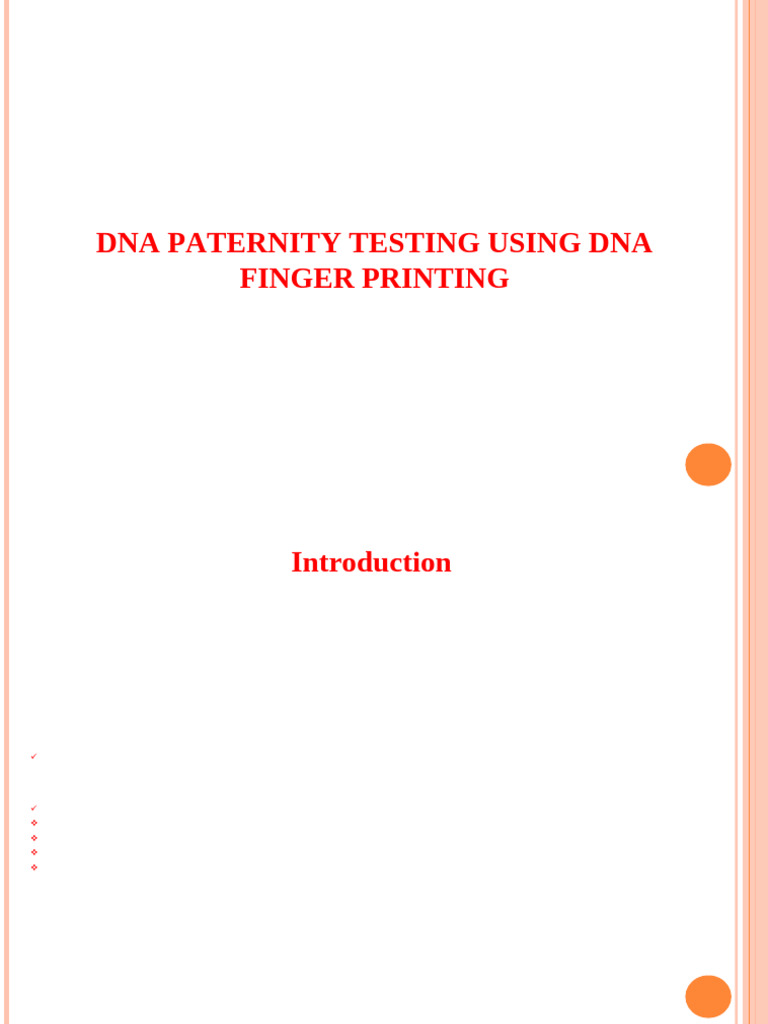 Dna Paternity Testing Using Dna Finger Printing | PDF | Polymerase ...