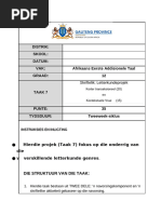 Afrikaans Projek KW3 2025 GR6 2 | PDF