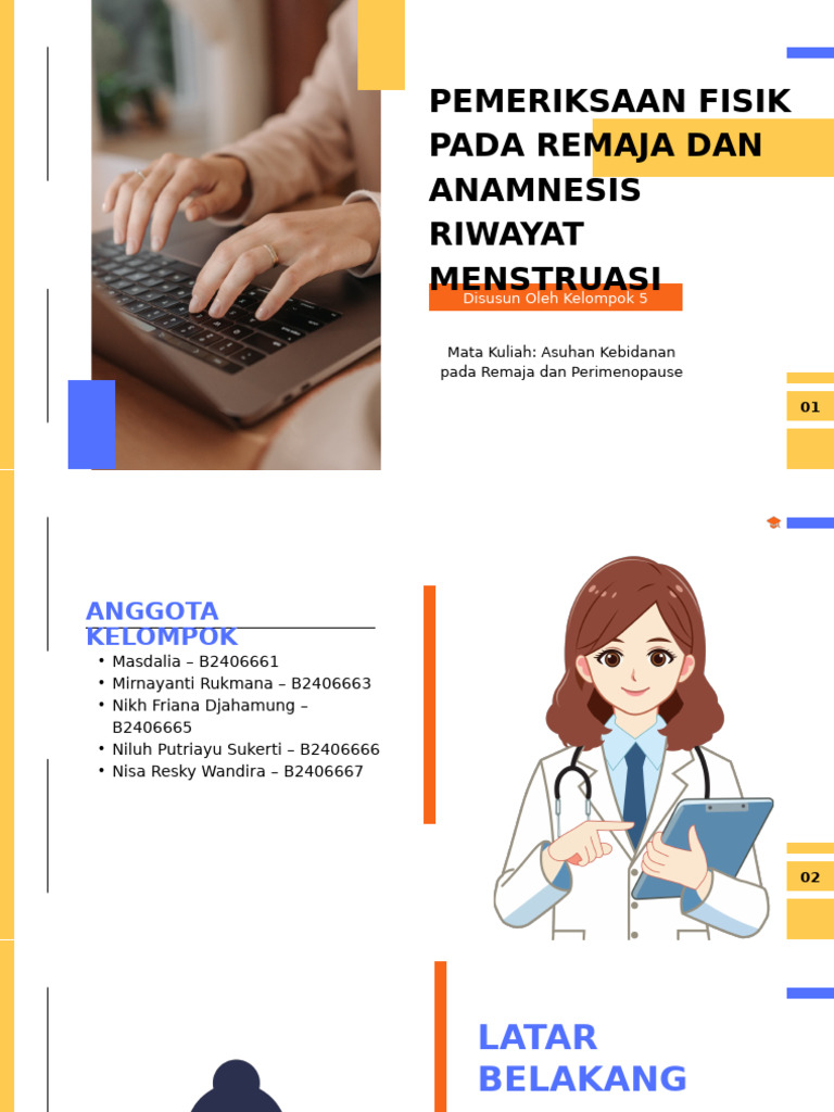 Kelompok 5, Pemeriksaan Fisik Pada Remaja Dan Anamnesis Riwayat Menstruasi | PDF