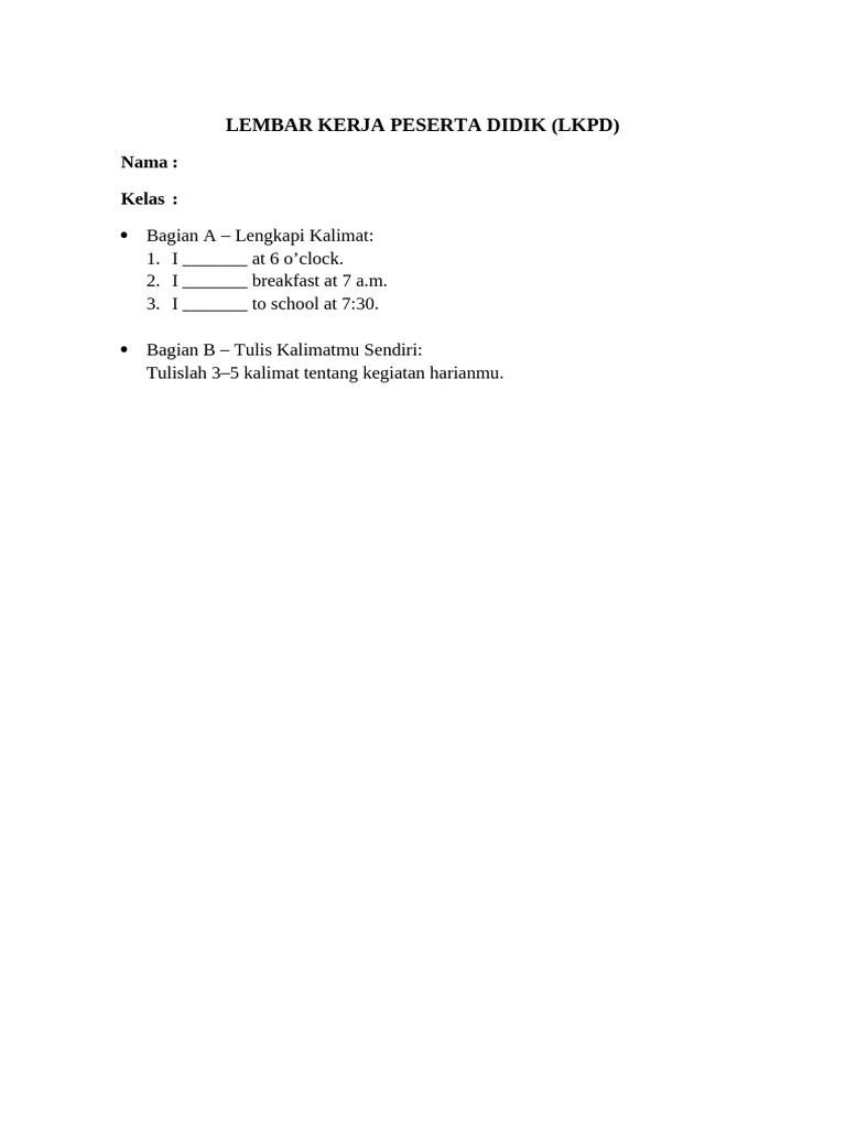 Lkpd Bing Fiks | PDF