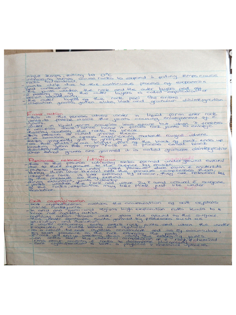 Weathering Notes | PDF