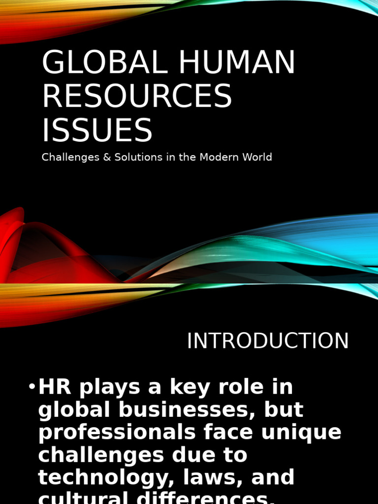 Global Human Resource Issues GROUP - 1 | PDF | Employee Retention ...