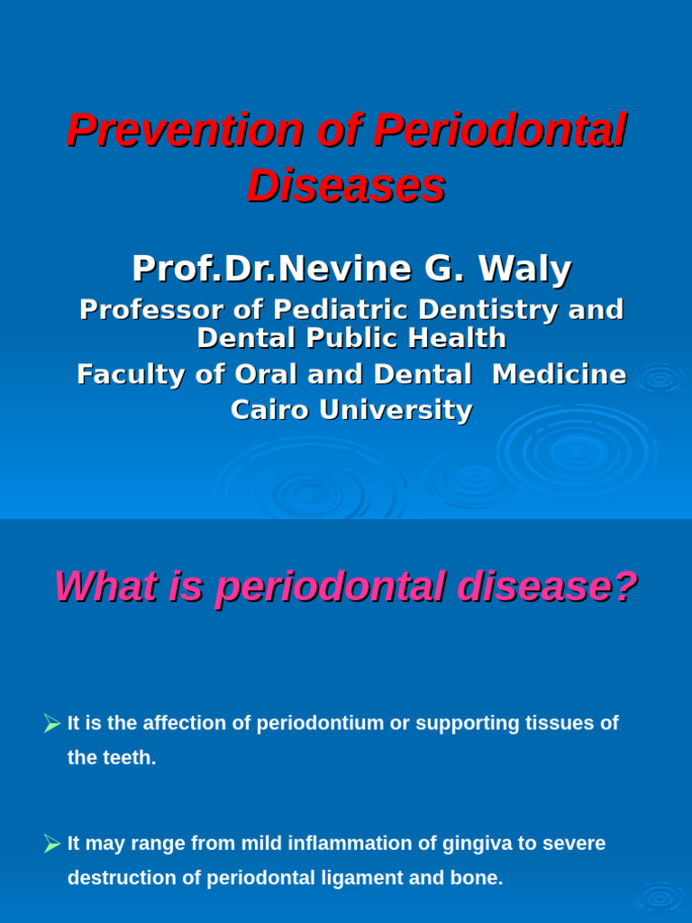 5 Prevention of Periodontal Diseases | PDF | Periodontology | Oral Hygiene