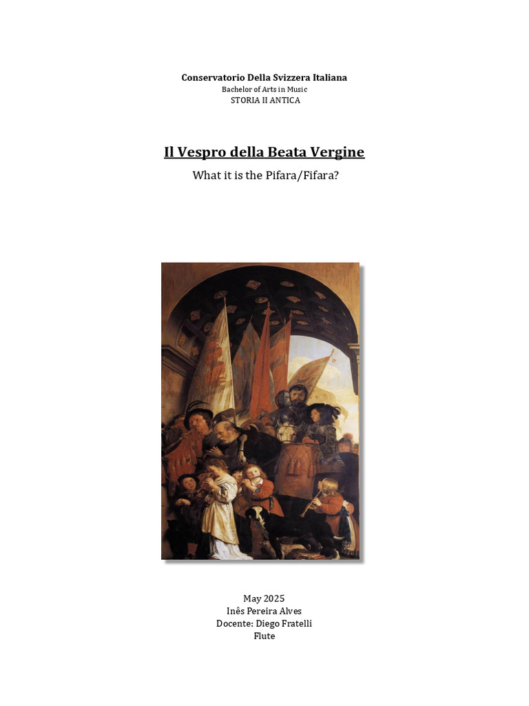 Duarte Inês-Tesi Storia II - Il Vespro Della Beata Vergine - What It Is ...
