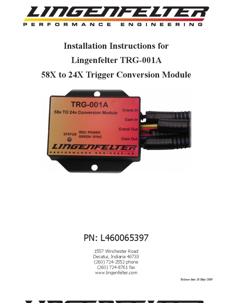 L460065397 TRG-001A 58x Trigger Conversion Module Instructions v2.5 | PDF | Electrical Connector ...