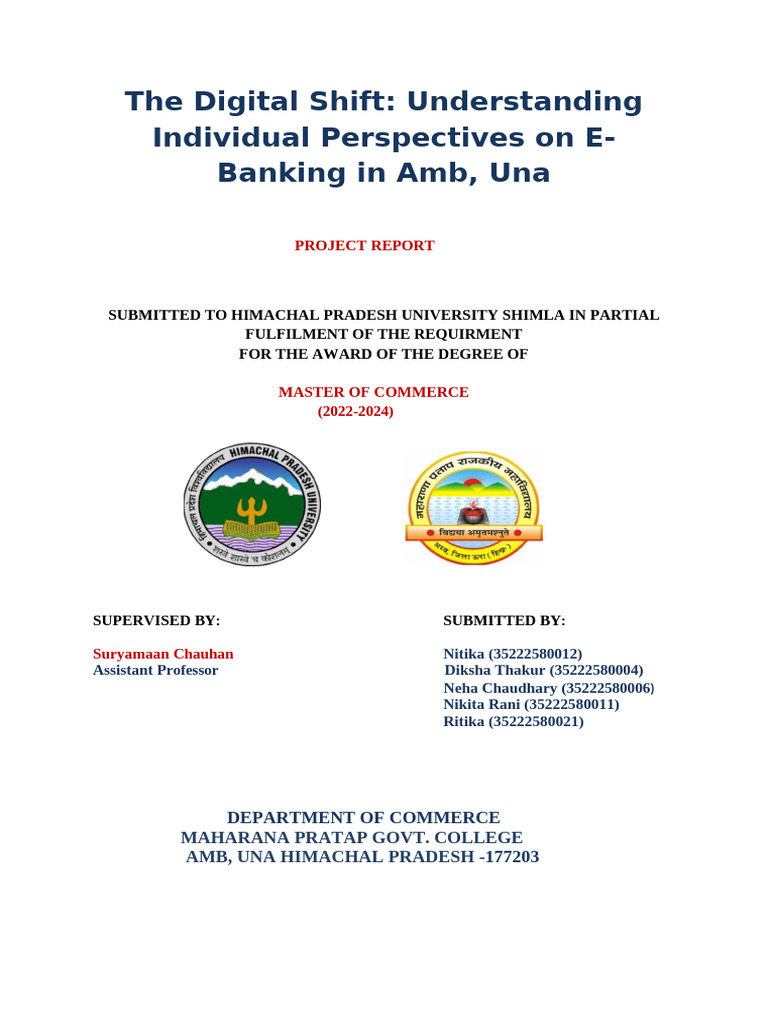 First Group Project Report Final | PDF | Cheque | Banks