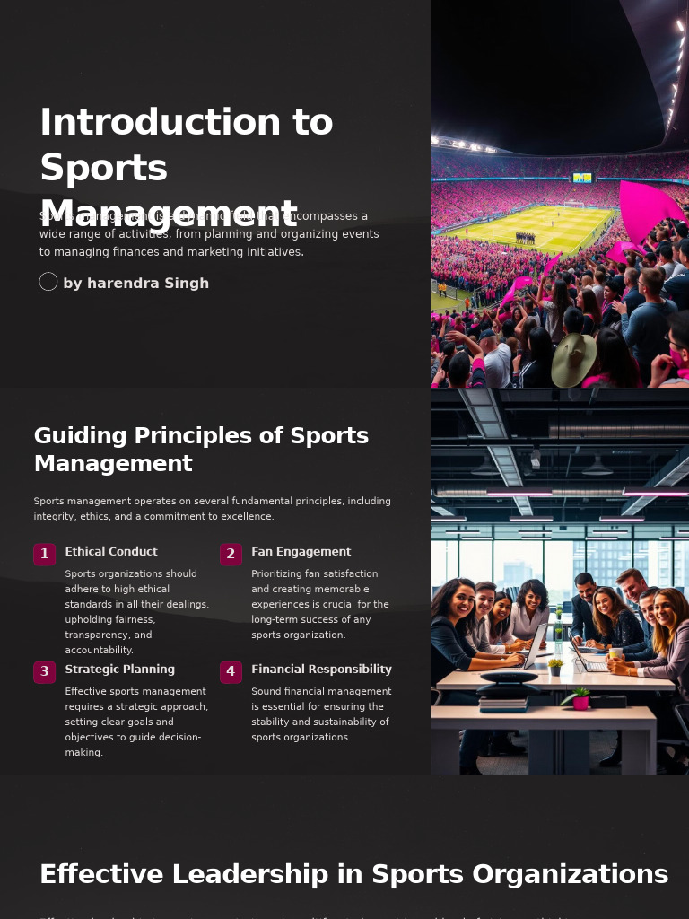Introduction To Sports Management | PDF | Public Relations | Sports