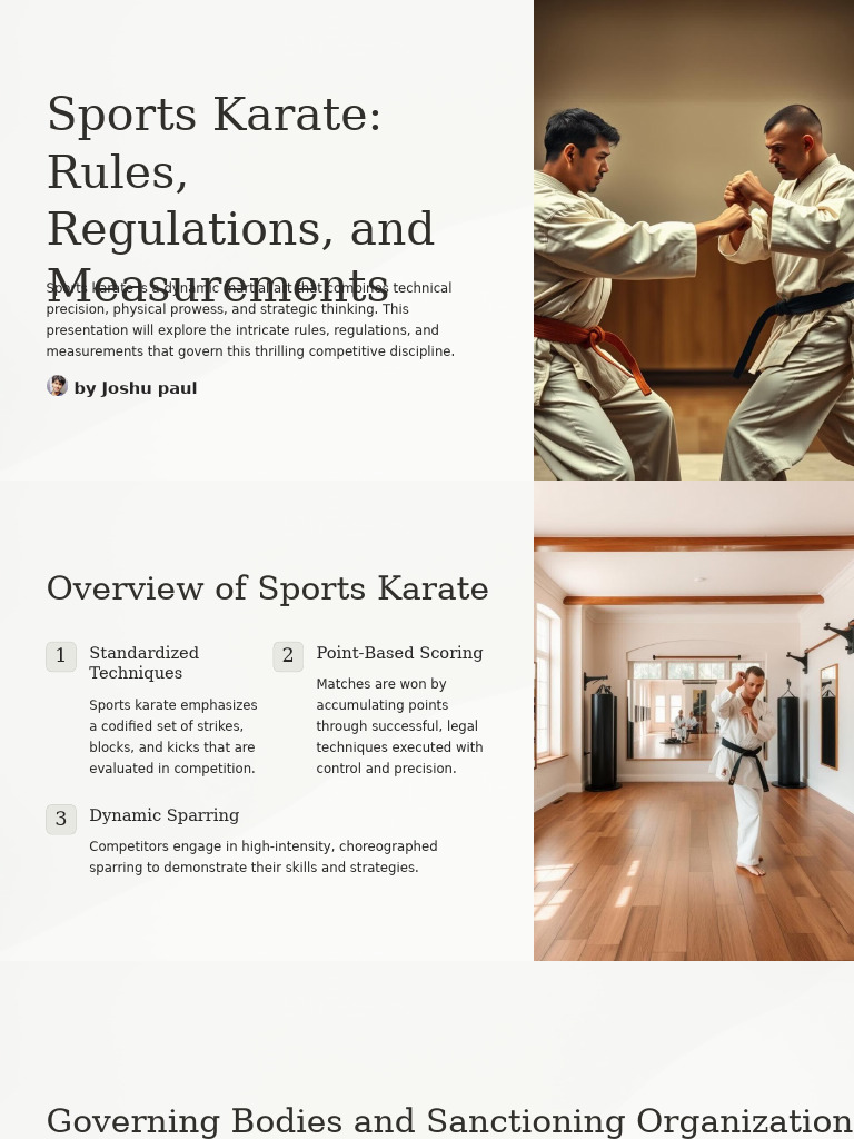 Sports Karate Rules Regulations and Measurements | PDF | Karate | Sports