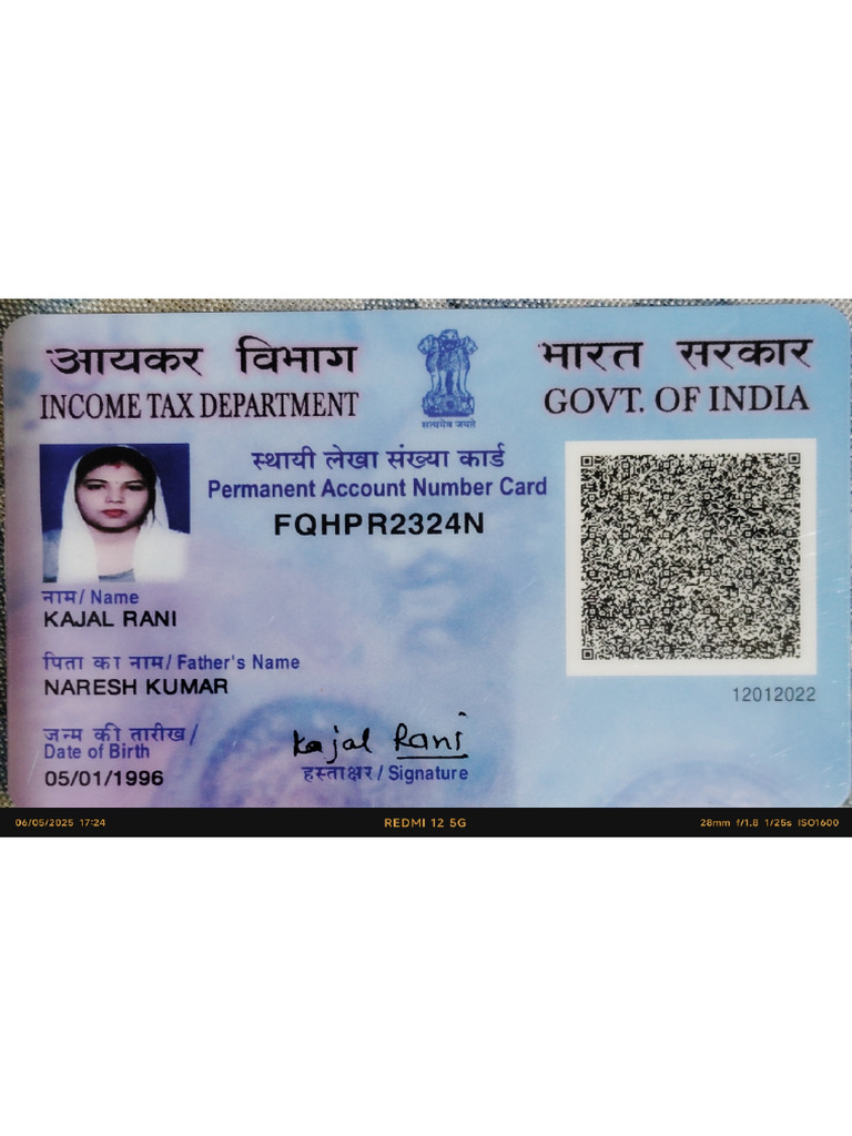 Kajal Pan Card | PDF