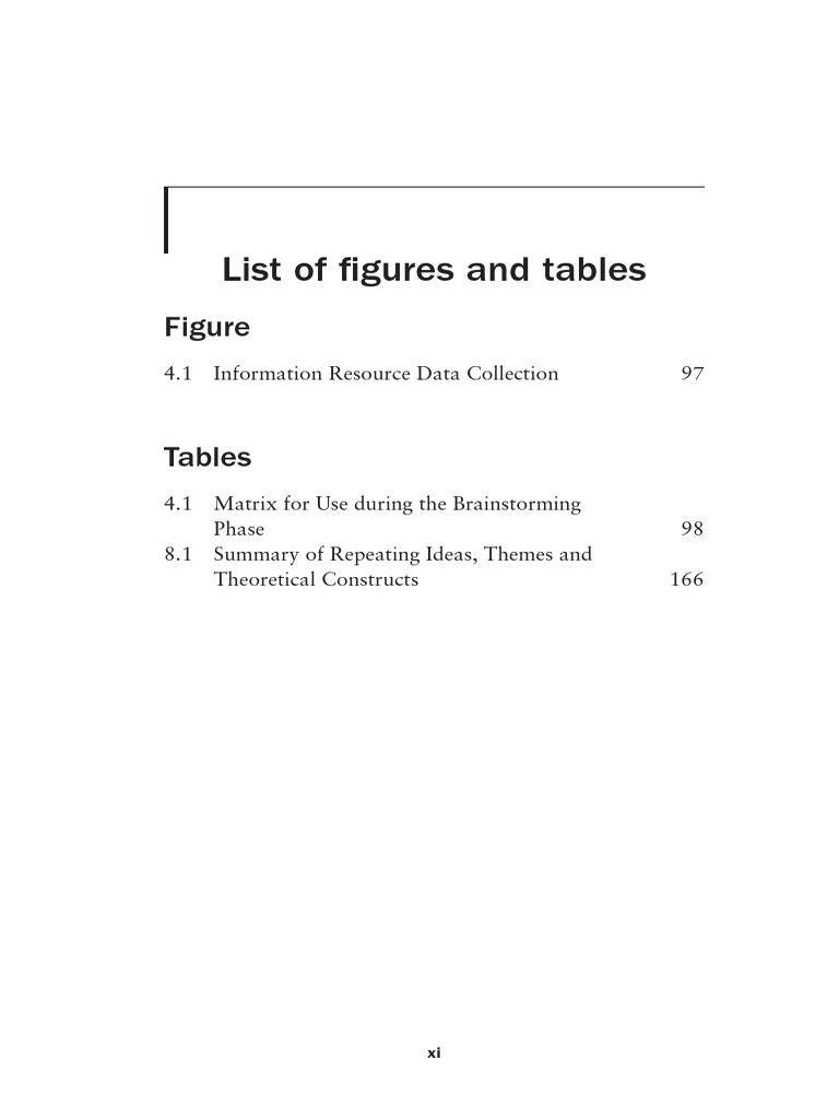 List of Figures and Tables - 2011 - Qualitative Research and The Modern ...