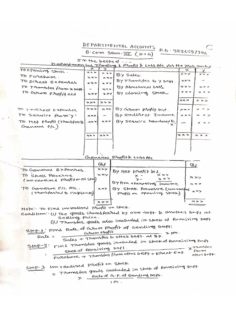 DEPARTMENTAL ACCOUNTING | PDF