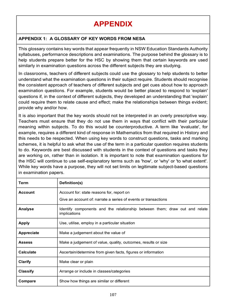 NESA - Glossary of Terms - Techniques & Form | PDF | Poetry | Clause