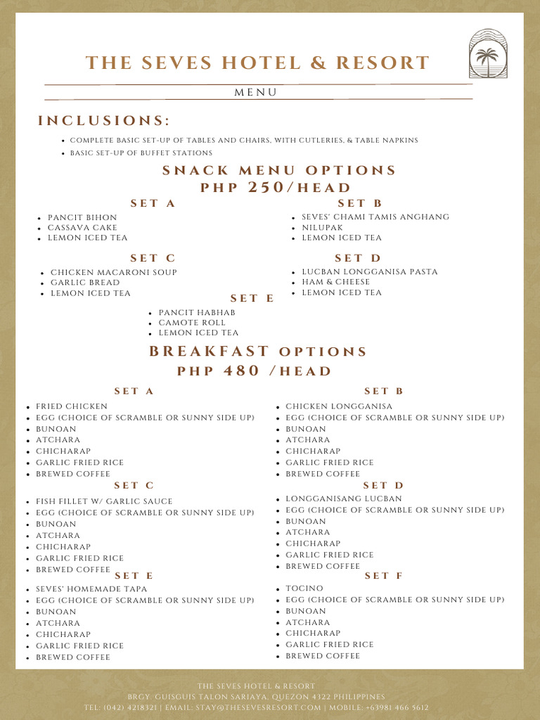 The Seves CATERING MENU | PDF | Foods | Asian Cuisine