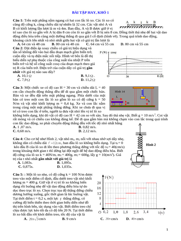 . BT HAY, LẠ KHÓ 2019-2020 HSG ĐE | PDF