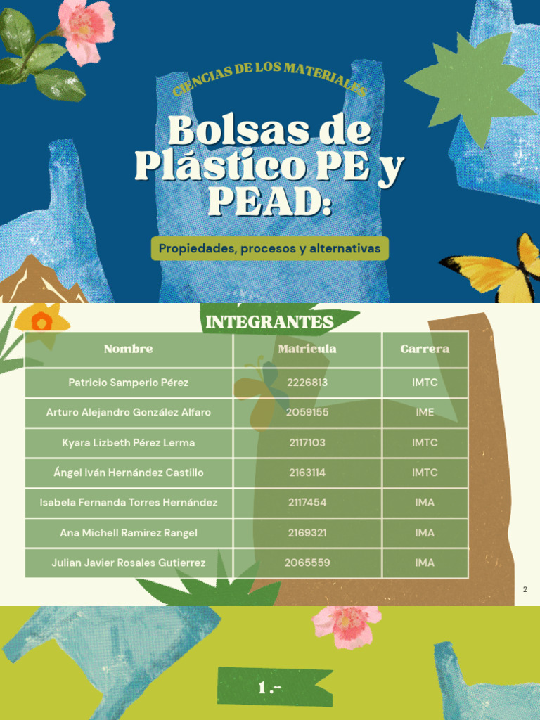 Presentación Bolsas de Plástico | PDF | El plastico | Materiales