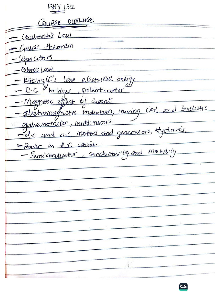 PHY102 Note - 112856 | PDF