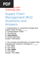 Logistics Management MCQs and Answers | PDF | Logistics | Information ...