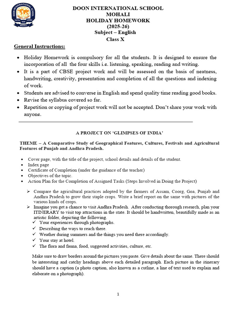 Circular 20250523155433 2025-26 Class 10 HHW English | PDF | Learning