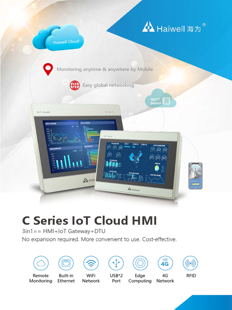 Haiwell C Series IoT Cloud HMI Catalog | PDF | Internet Of Things | Cloud Computing
