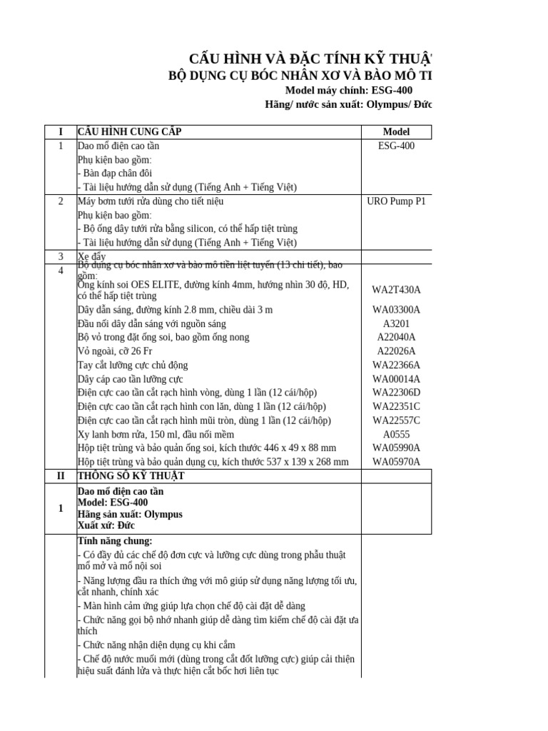 CHKT - Bộ Dụng Cụ Tiền Liệt Tuyến | PDF