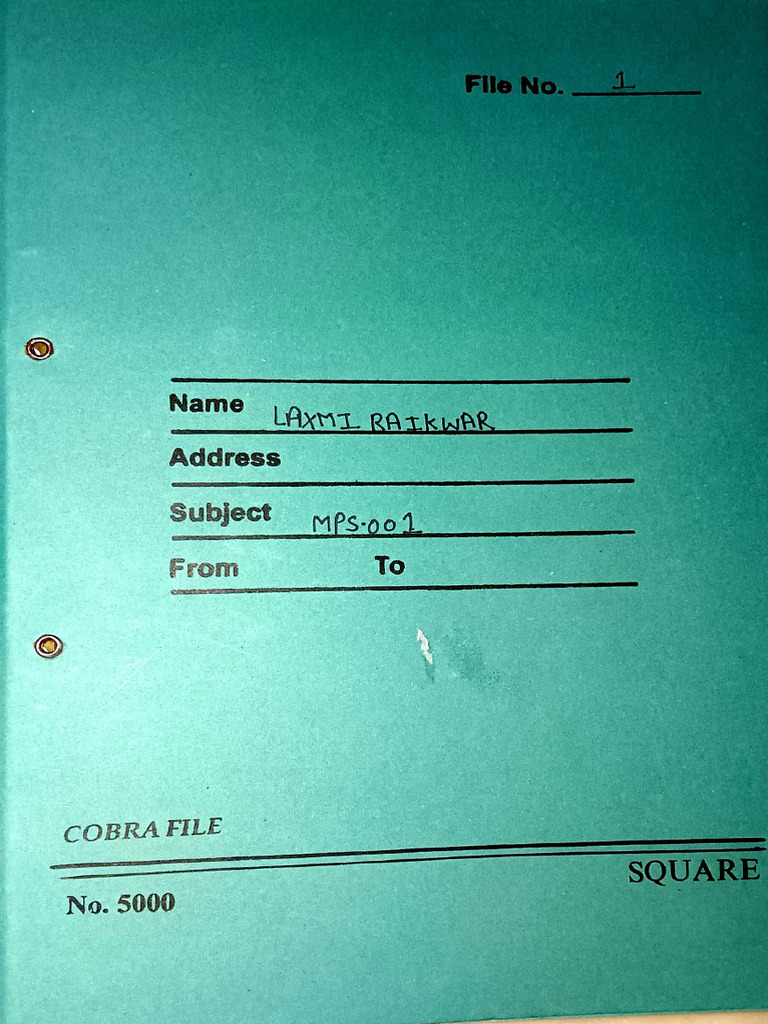 Laxmi Raikwar MPS 001 First Year Assignment | PDF