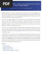 NFSU NFAT Score Card 2025 | PDF