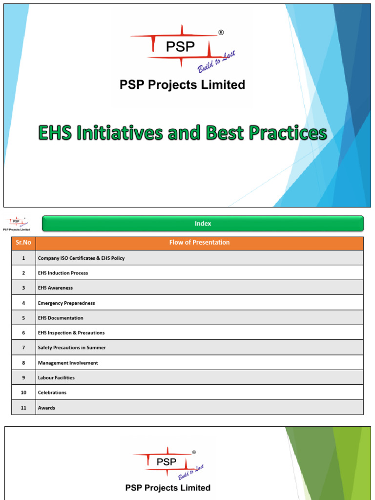 EHS Initiatives and Best Practices - 25.02.2025. | PDF | Loader ...