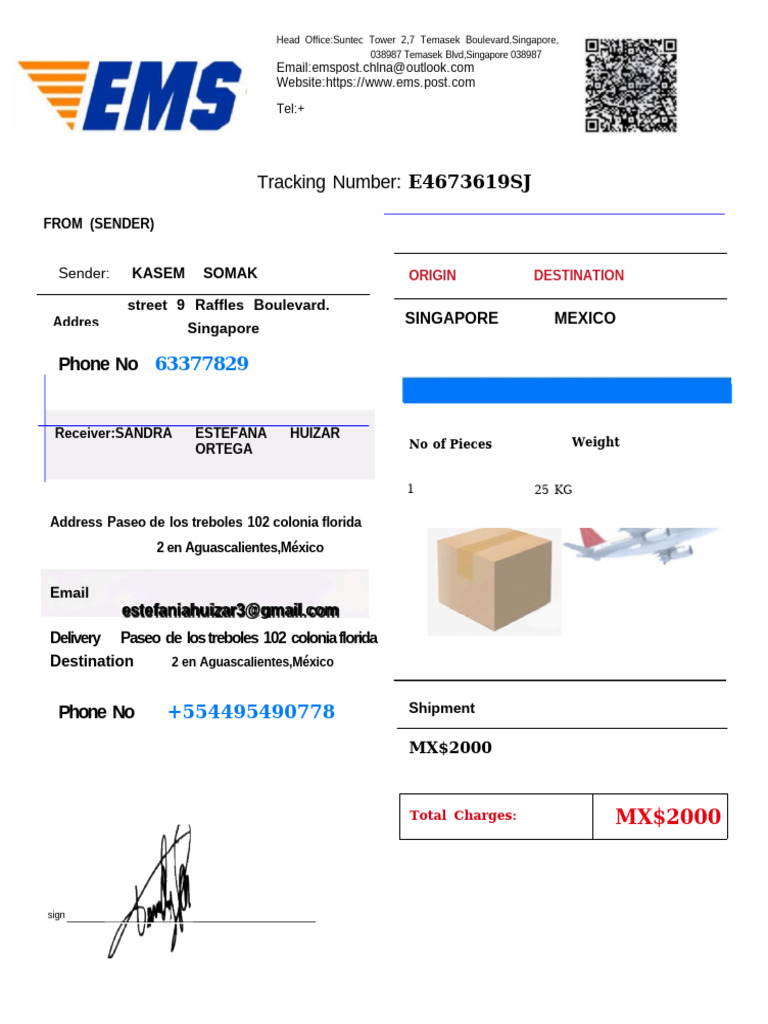 Shipment Receipt | PDF