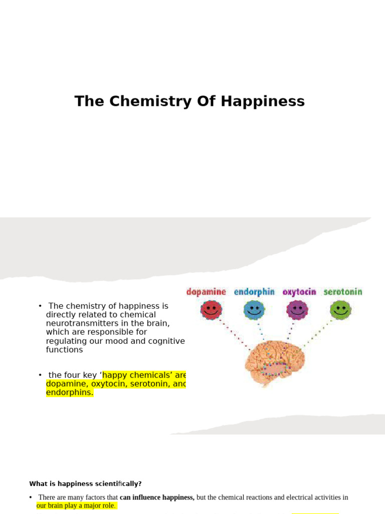 Chemistry of Happiness | PDF | Dopamine | Neurotransmitter