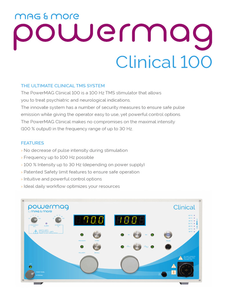 PowerMAG Clinical 100 TMS System | PDF | Power Supply | Electricity