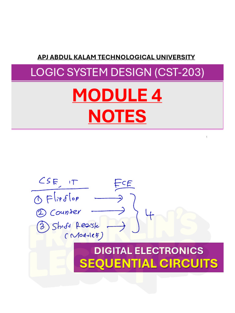 Revision 4 Sequential Circuits 1 1 | PDF | Computer Data | Computer Architecture