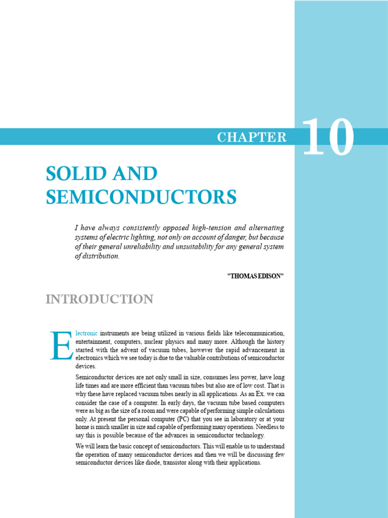 XII - Physics - Module 5 - Solid - Semiconductors (Theory) | PDF ...
