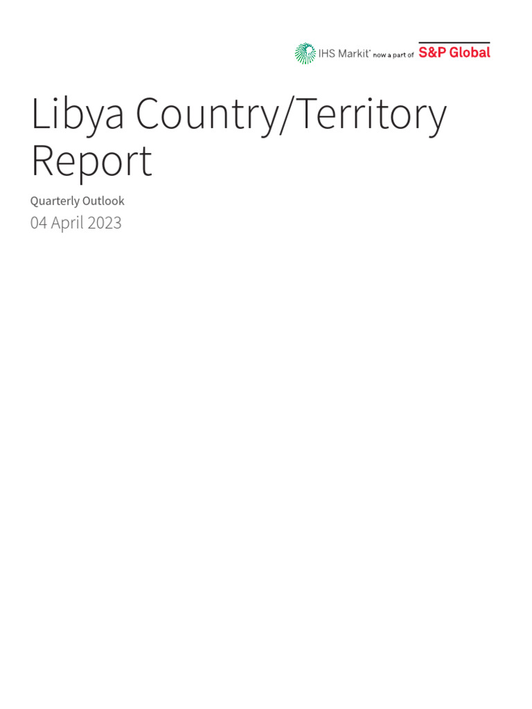 Libya - Country Risk Report - Q1 2023 | PDF | Libya | Political Corruption