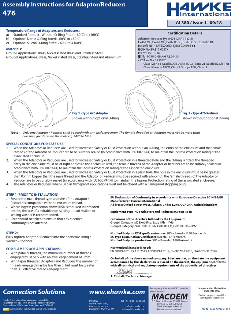 HKE - AI380 476 (Issue H 09-18) | PDF | Mechanical Engineering