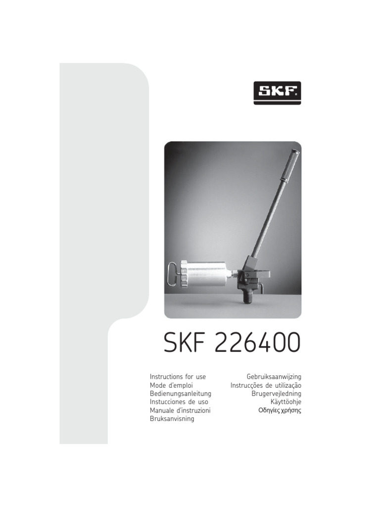 244 SKF, Oil Injector, 226400 | PDF