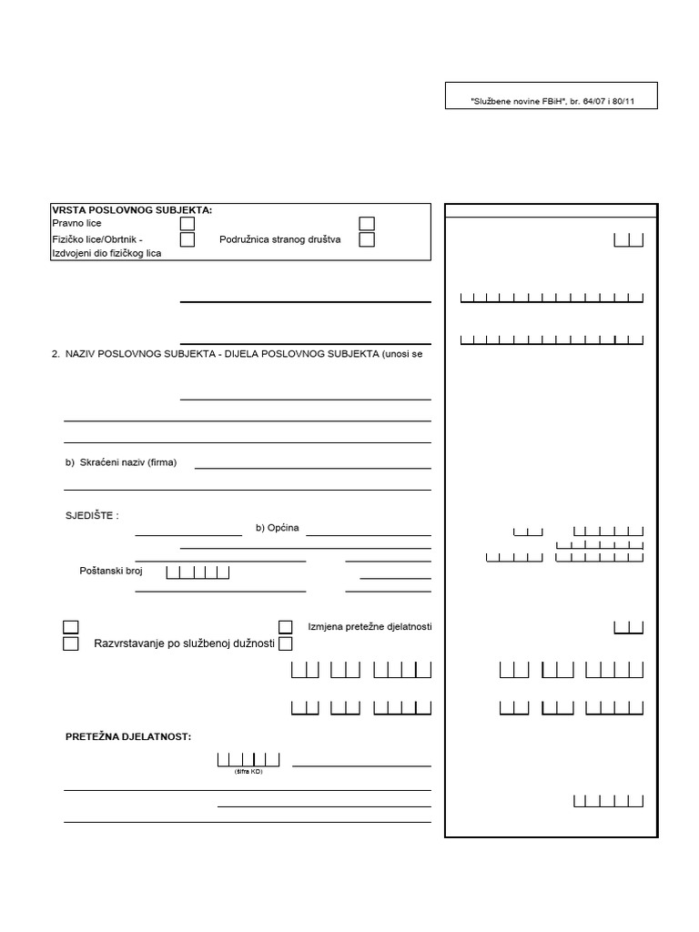 RPS Obrazac STATISTIKA | PDF
