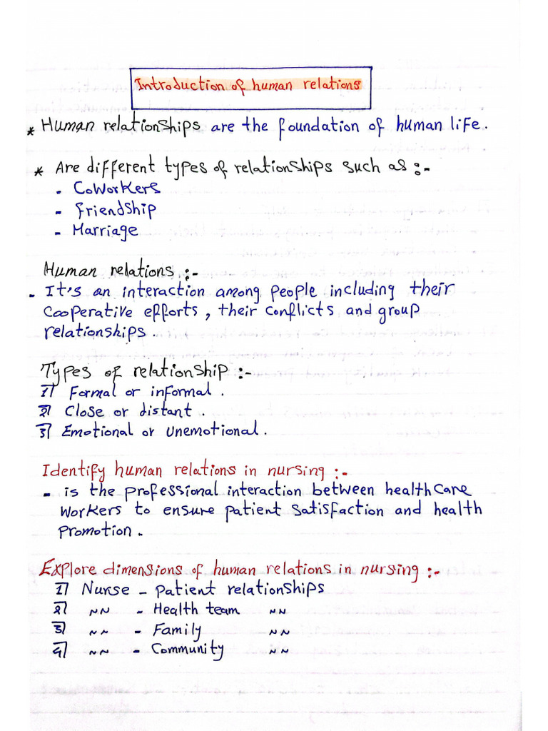 Introduction of Human Relations | PDF