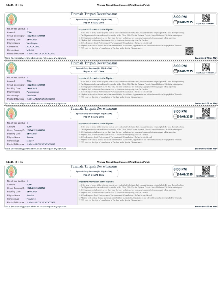Special Entry Darshan Guidelines | PDF | Vaishnavism