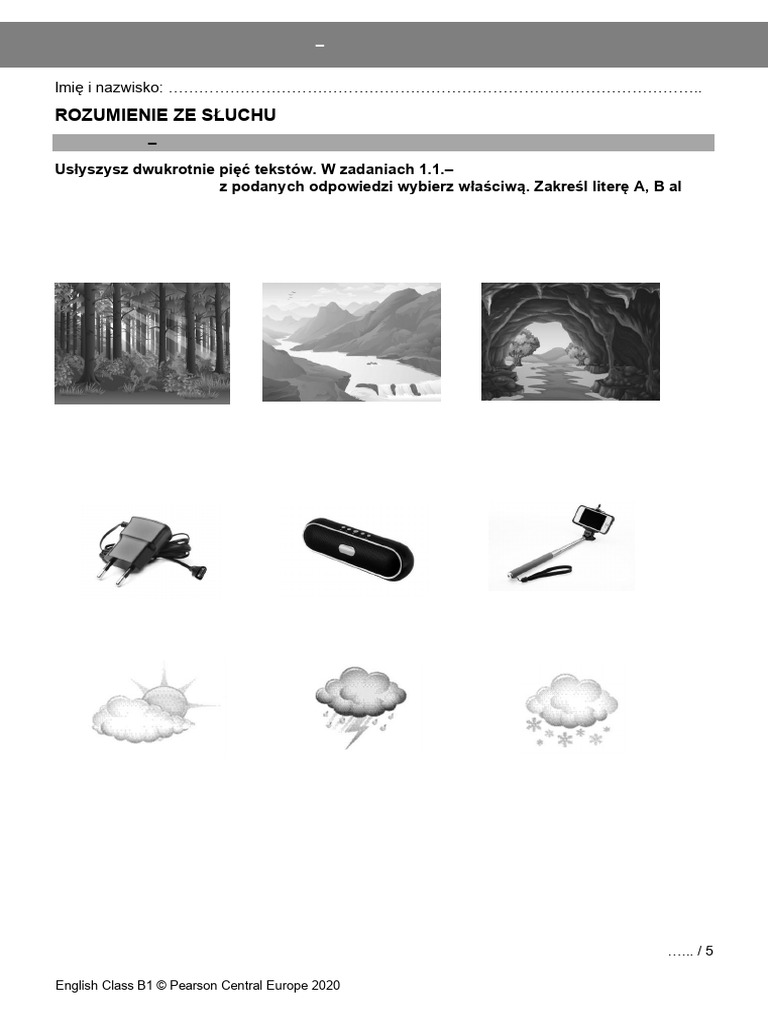 English Class B1 Units 1-3 Test | PDF