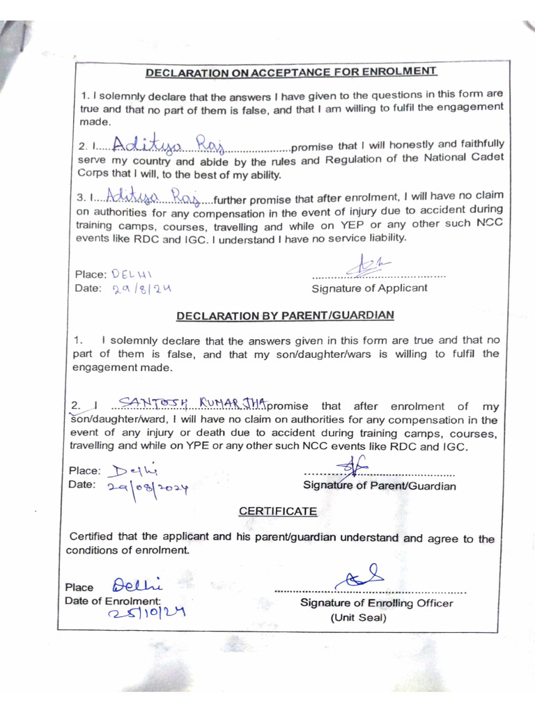 Enrollment Form | PDF