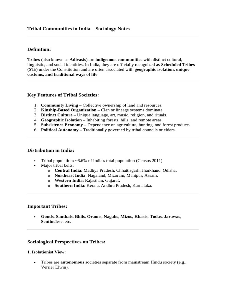 Sociology of Tribal Communities in India | PDF