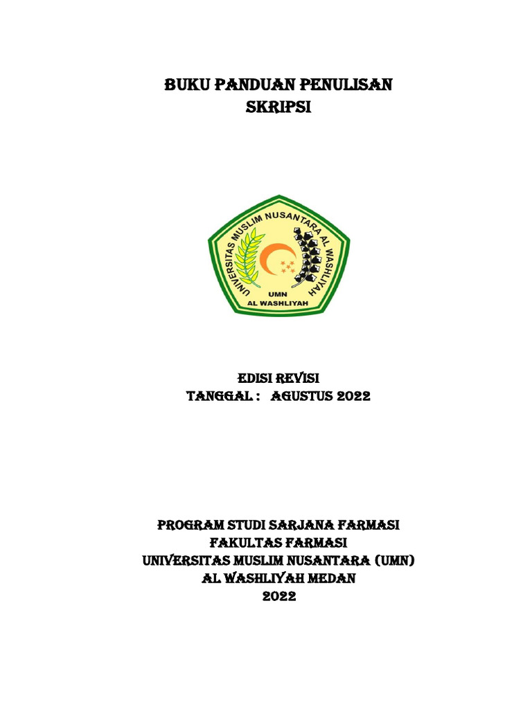 Buku Panduan Penulisan Skripsi 2022 | PDF