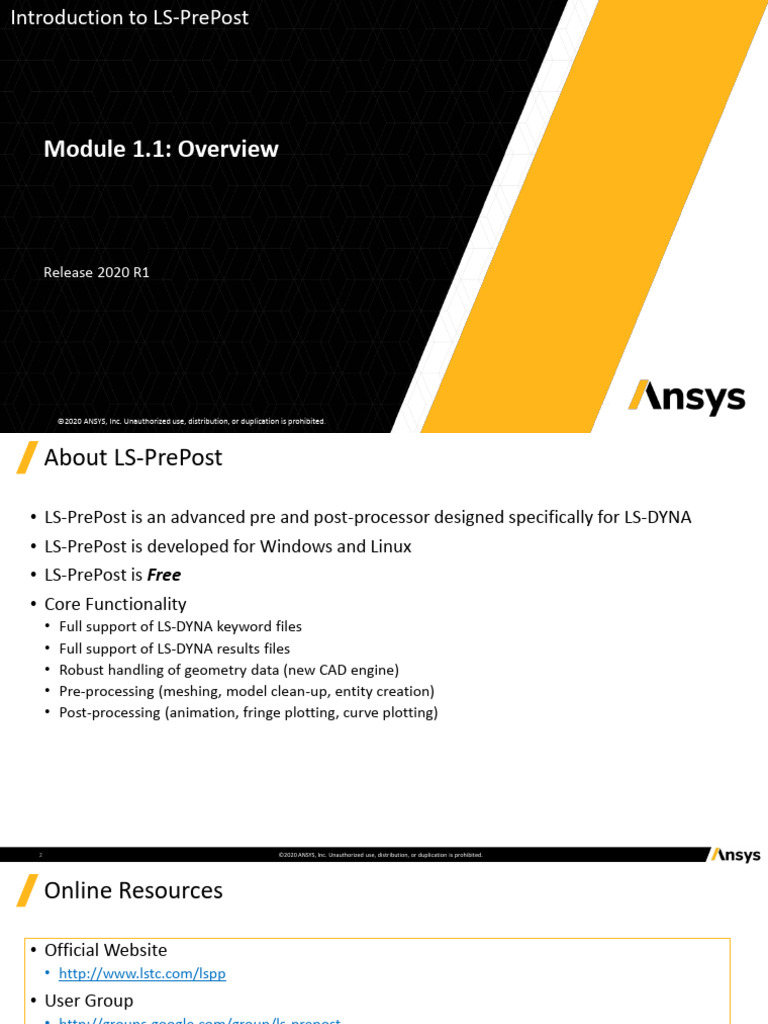 LS-PrePost 2020 R1 Overview and Download | PDF | Curve | Graphical User ...